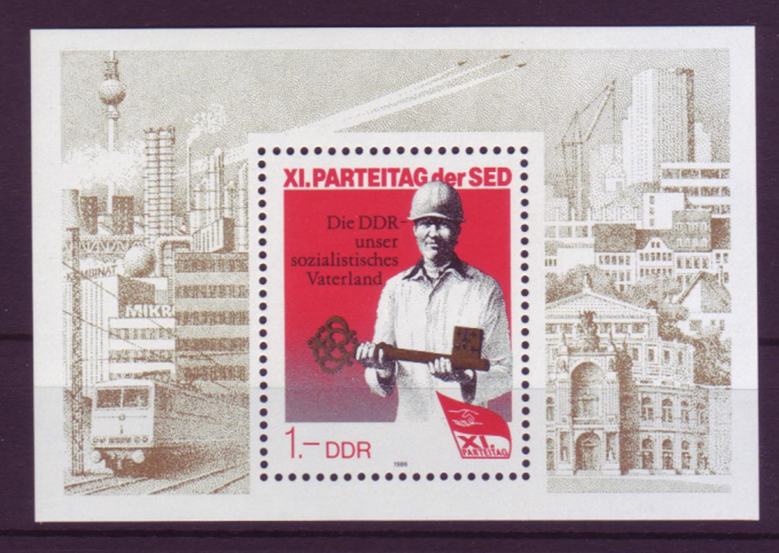 DDR Block 83 XI. Parteitag der SED 1 M postfrisch · Philastudio ...